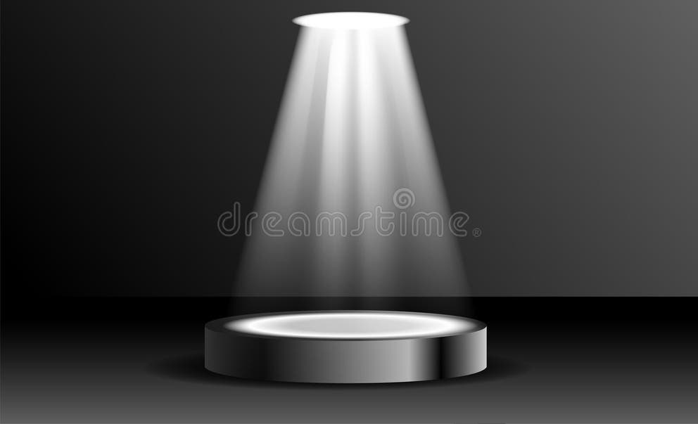 Studio with a Spotlight and a Shadow, a Room with a Minimum Number of ...