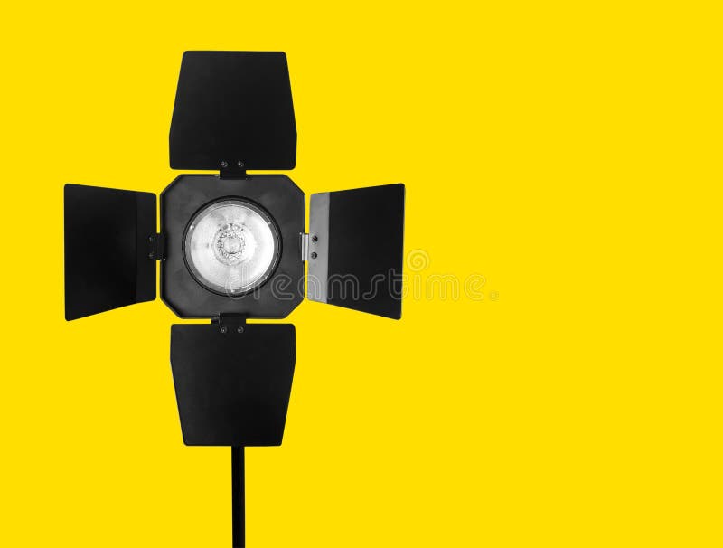 Studio strobe flash stock photo. Image of wall, halogen - 208950280