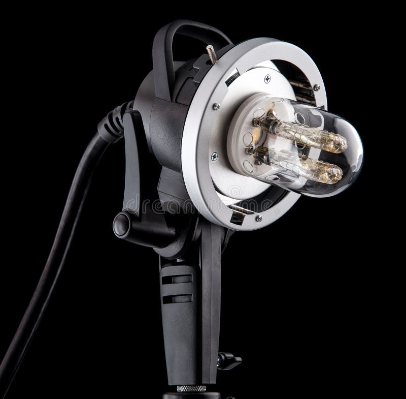 Studio Strobe with Umbrella Isolated Stock Image - Image of illuminated ...