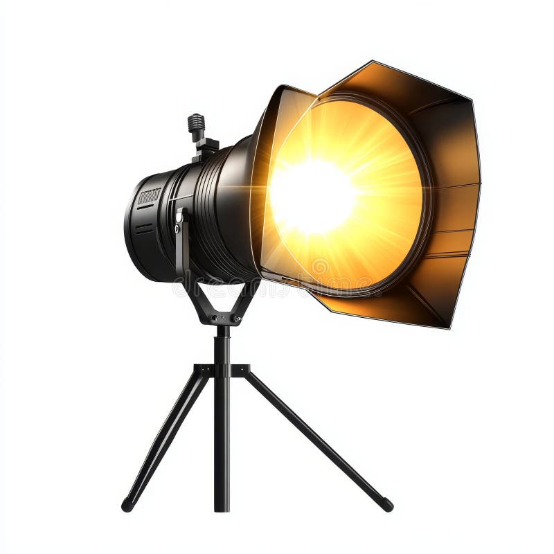 Studio Strobe Light Clipart on White Background Stock Illustration ...
