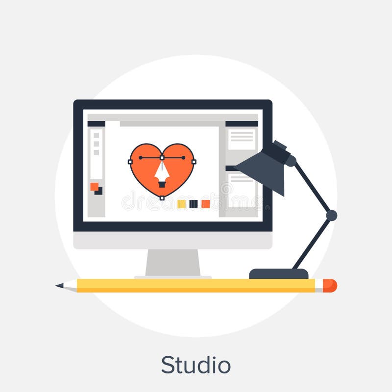 Studio Vector Illustration Concept Stock Vector - Illustration of heart ...