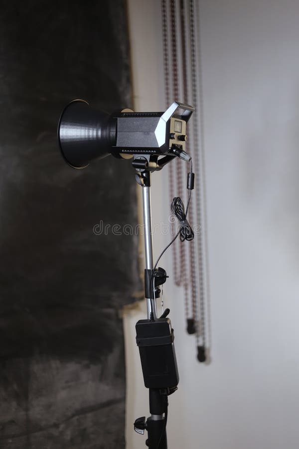 Studio Video Light with Reflector Stock Photo - Image of interior ...