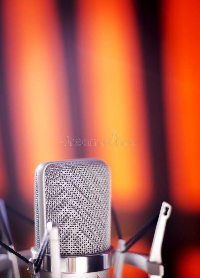 Studio Voiceover Microphone Stock Photo - Image of voice, vocal: 97760700