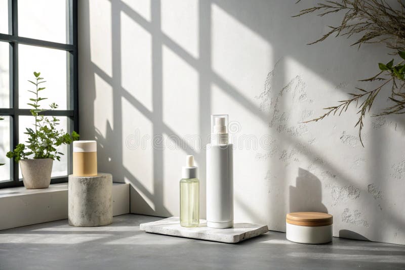 Wall Interior Background with Shadow from Window Stock Illustration ...