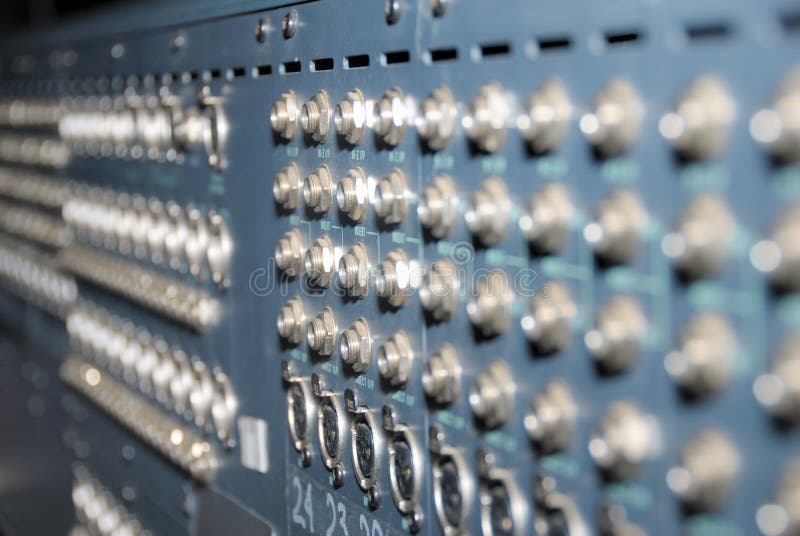 Studio Xlr Cables Patch Panel Stock Photo - Image of electronics, music ...