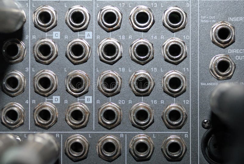 Studio Xlr Cables Patch Panel Stock Photo - Image of electronics, music ...