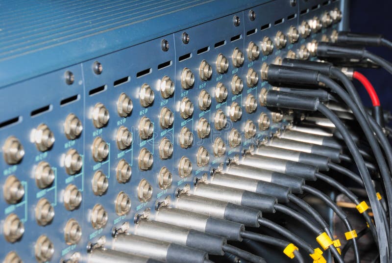 Studio Xrl Cables Patch Panel. Stock Image - Image of multiple ...
