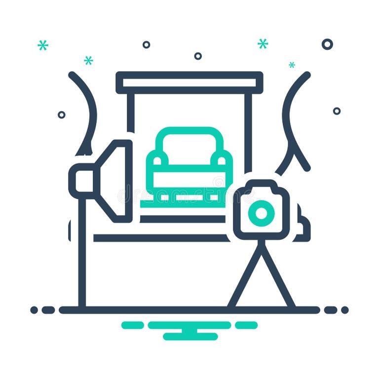 Mix Icon for Studios, Spotlight Ands Photo Stock Vector - Illustration ...