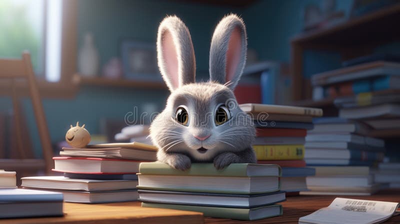 Studious Rabbit Stock Illustrations – 46 Studious Rabbit Stock ...