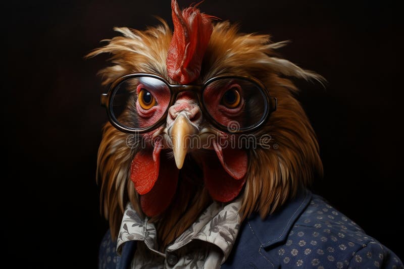 Studious Rooster Stock Illustrations – 5 Studious Rooster Stock ...