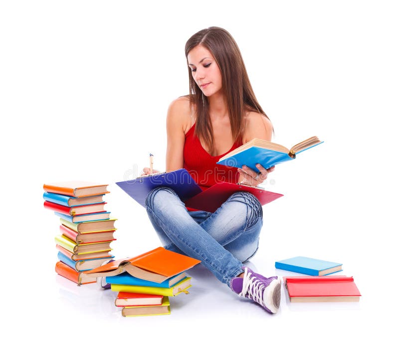 Studious woman stock image. Image of pile, beautiful - 31686311 Studious woman stock image. Image of pile, beautiful - 31686311
