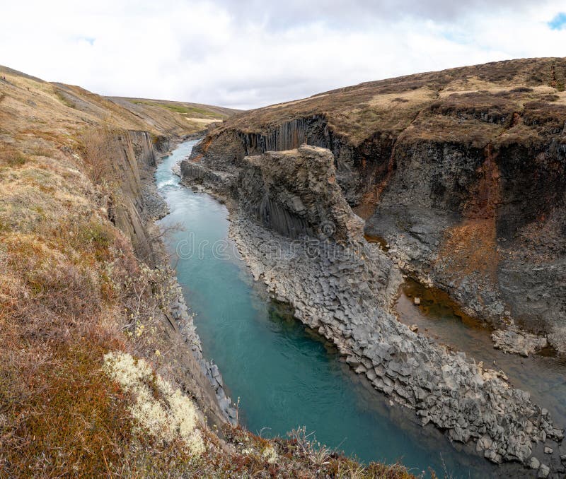 Studlagil Basalt Canyon with Volcanic Basalt Columns, Iceland Stock ... Studlagil Basalt Canyon with Volcanic Basalt Columns, Iceland Stock ...