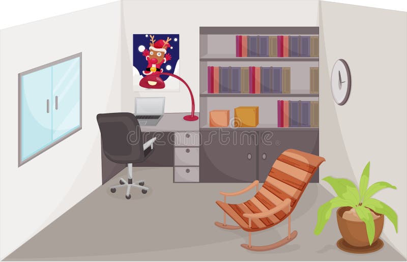 Study room stock illustration. Illustration of drawing - 33534741