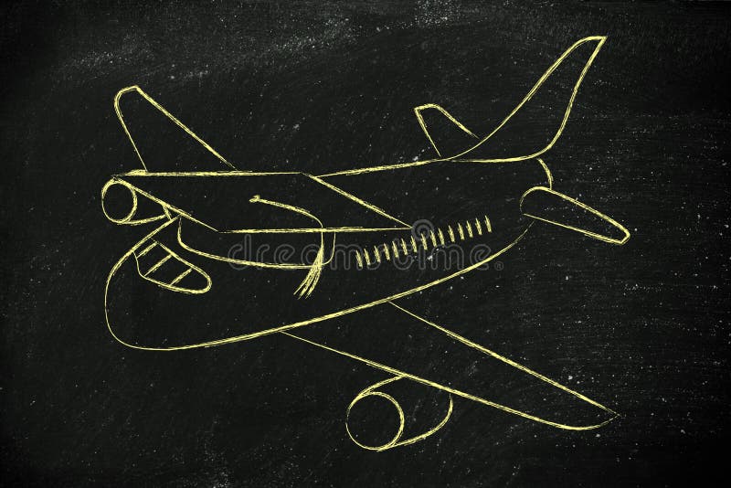 Study Abroad: Airplane with Graduation Cap Stock Image - Image of exam ...