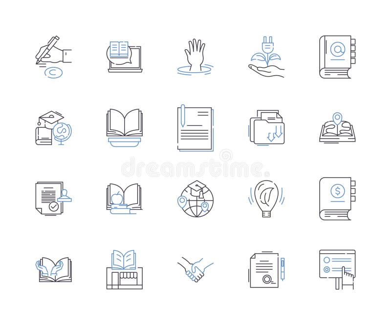 Study Abroad and Exchange Programs Outline Icons Collection. Exchange ...