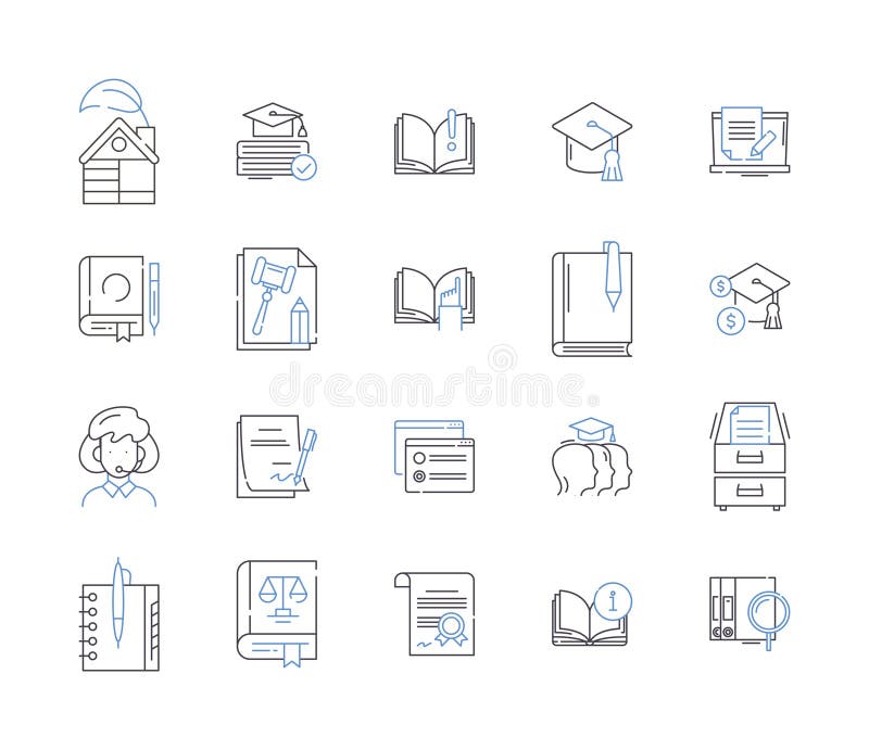 Study Abroad and Exchange Programs Outline Icons Collection. Exchange ...