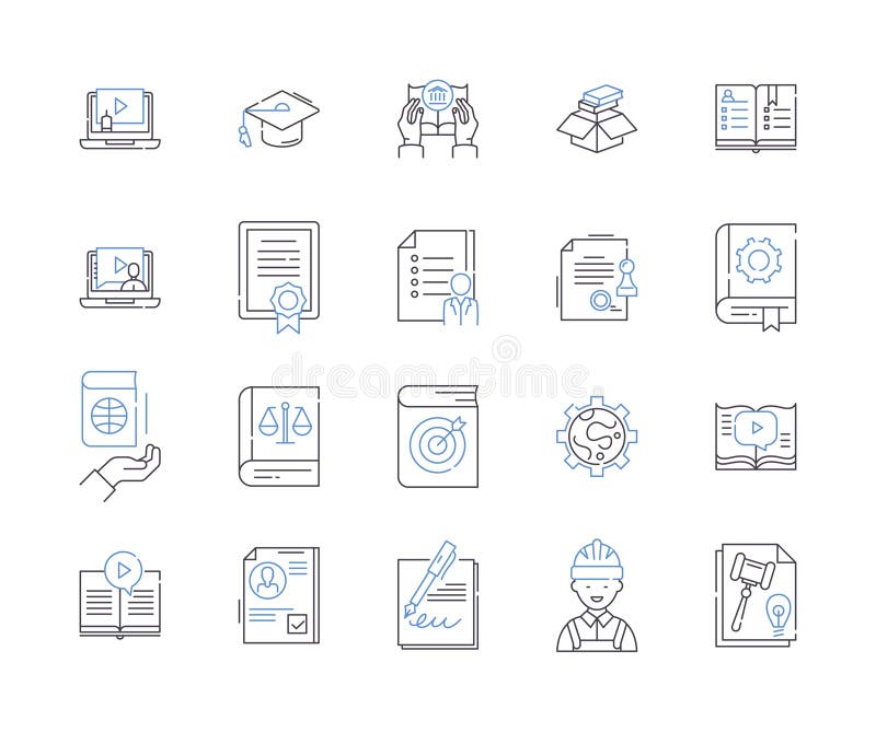 Study Abroad and Exchange Programs Outline Icons Collection. Exchange ...