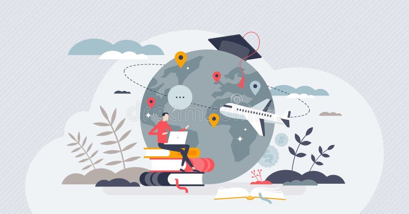 Study Abroad Programs for Global Education Learning Tiny Person Concept ...