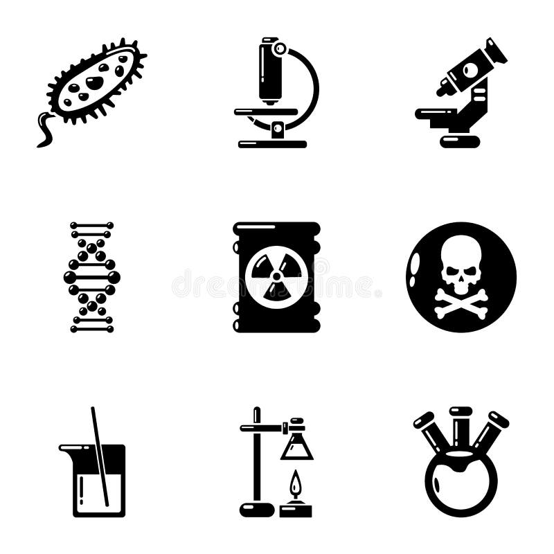 Biochemistry Icons, Signs, Outline Symbols, Concept Linear Illustration ...