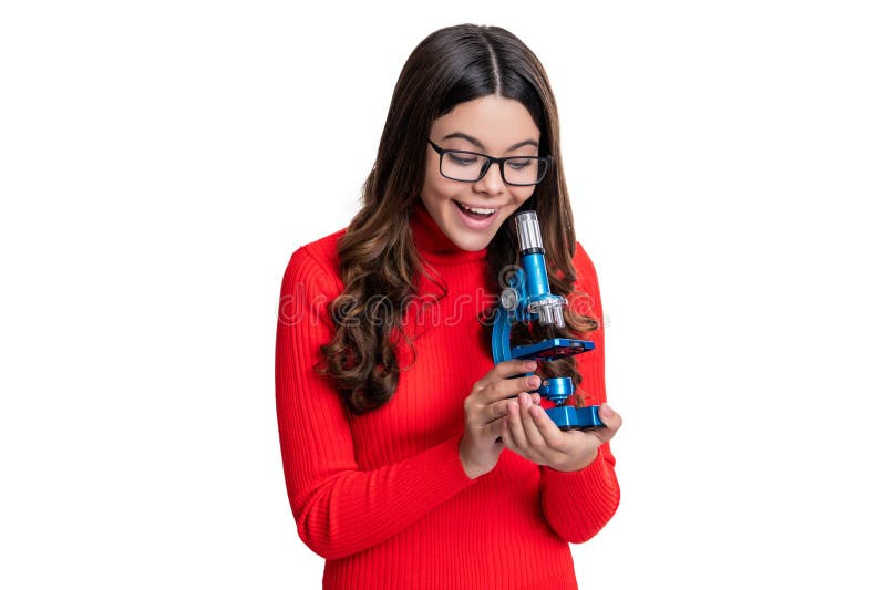 Study Biology at School. Biology Science for Girl. School Girl with ...