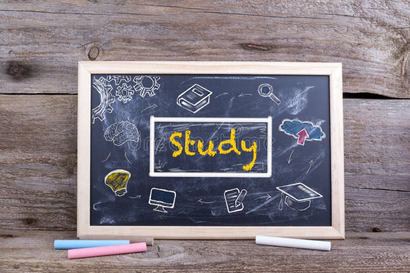 Study on Blackboard. Knowledge Education Academics Learning Concept ...