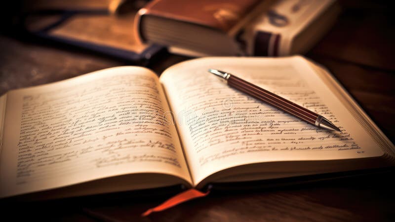 Study book and pen stock illustration. Illustration of analysis - 340087135