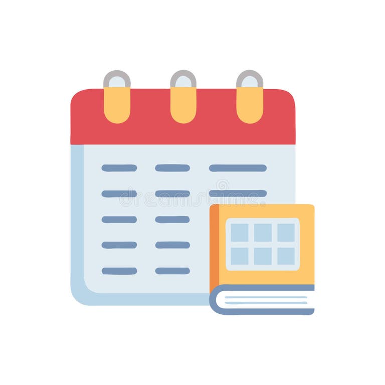 Study Calendar Icon for Scheduling Stock Vector - Illustration of ...