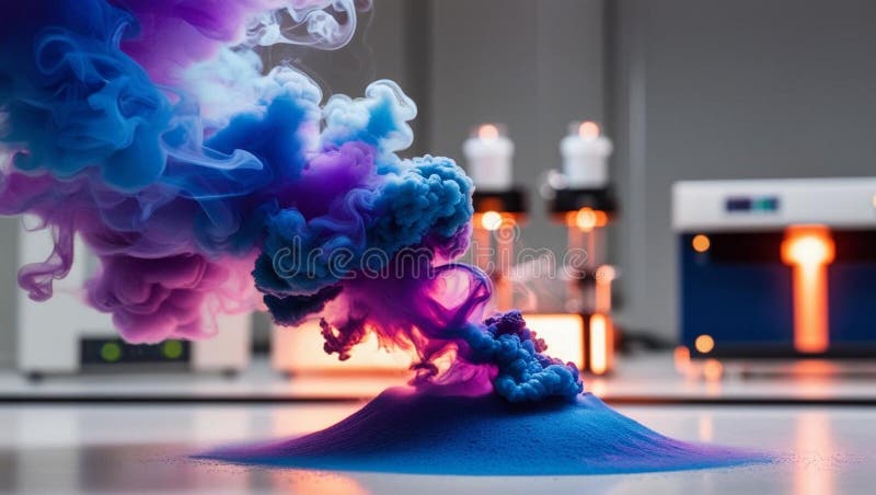 Study of Colored Gases in the Laboratory Stock Illustration ...