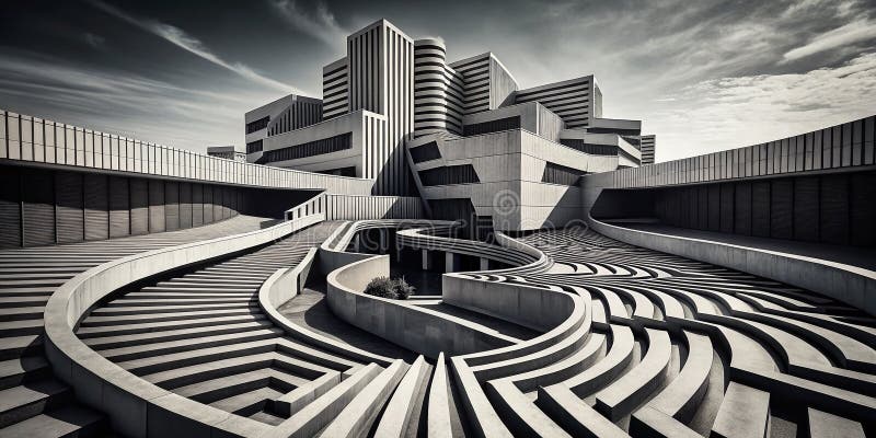 A Study in Contradiction Black and White Architectural Abstract ...