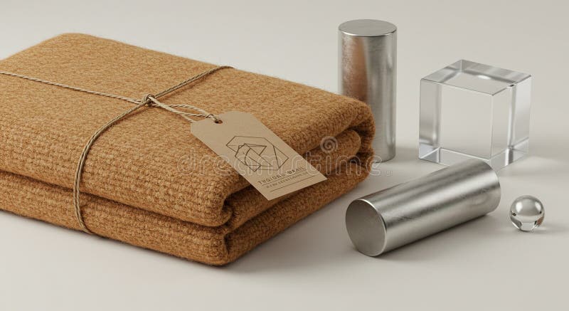 A Study in Contrasting Textures: Soft Camel Blanket Meets Cool Metal ...