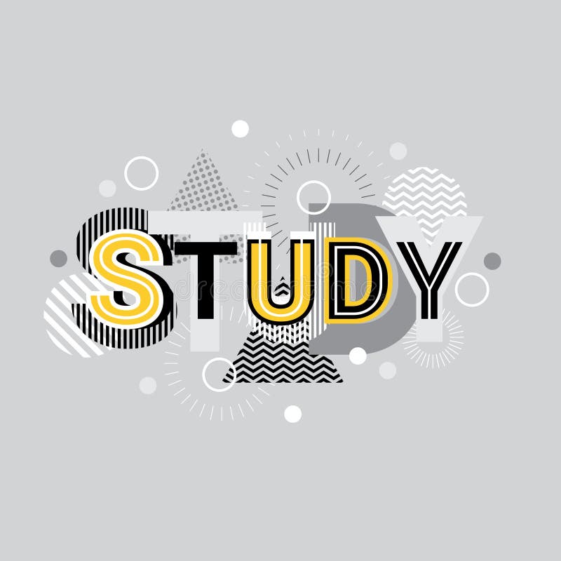 Study Creative Word Over Abstract Geometric Shapes Background Web ...