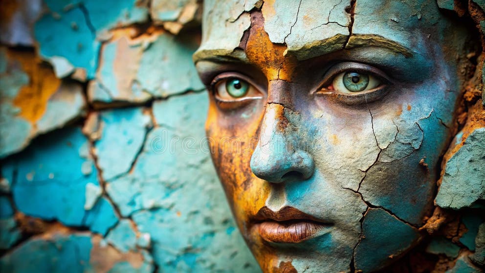 A Study in Decay Minimalist Plaster Face Captures Fragility and Texture ...