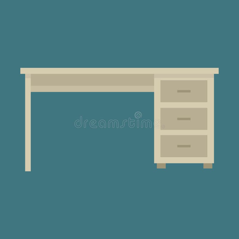 Study desk stock vector. Illustration of office, furniture - 85972378