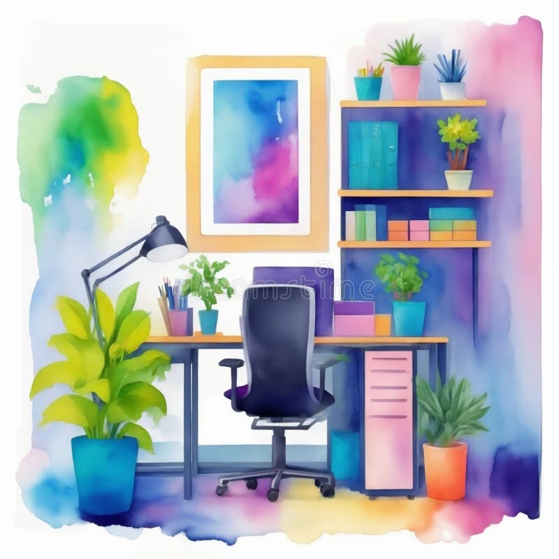 Desk Flowers Study Stock Illustrations – 662 Desk Flowers Study Stock ...