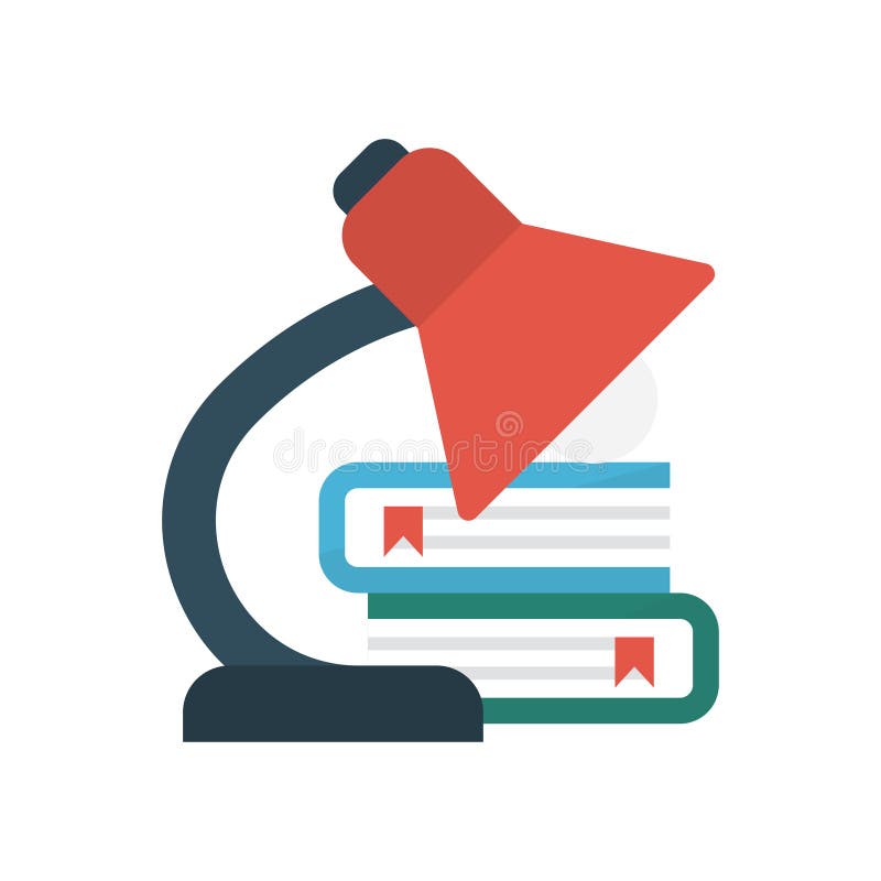 Study Desk Vector Flat Color Icon Stock Vector - Illustration of ...