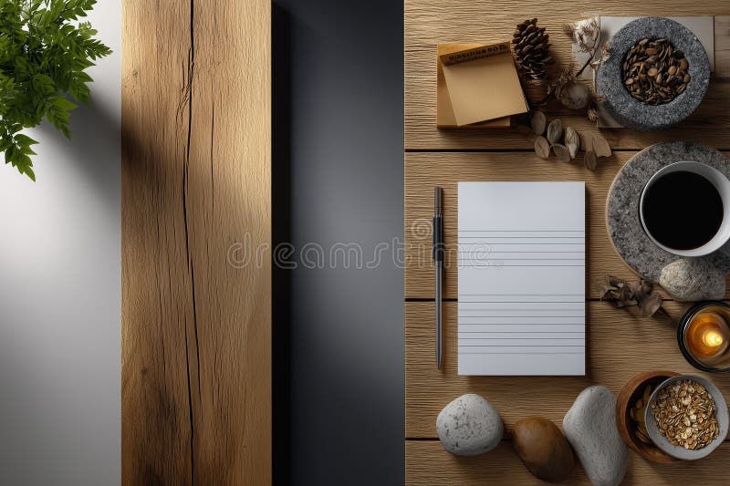 Study Desk Transformation with Minimal Aesthetic Elements Stock Image ...