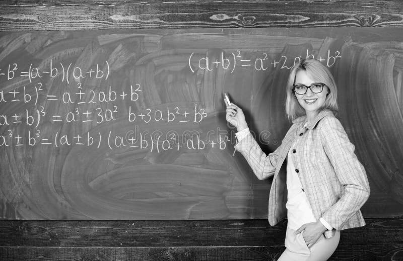 Study and Education. Modern School. Knowledge Day. Teacher on School ...