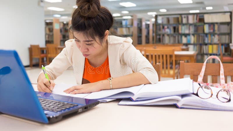 Study Education, Woman Worked Stock Photo - Image of paper, notebook ...