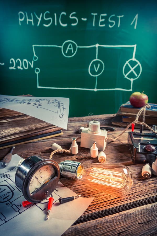 Study of Electric Current in the Physics Laboratory Stock Photo - Image ...