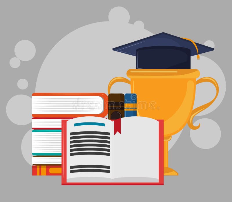 Study elements cartoon stock vector. Illustration of read - 136390865