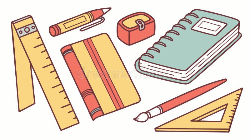 Study Essentials for Math and Creative Learning, Vector Design ...