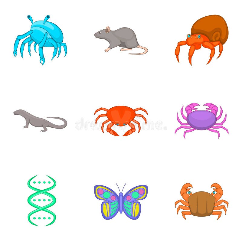 Study Of Fauna Icons Set, Cartoon Style Stock Vector - Illustration of ... Study Of Fauna Icons Set, Cartoon Style Stock Vector - Illustration of ...