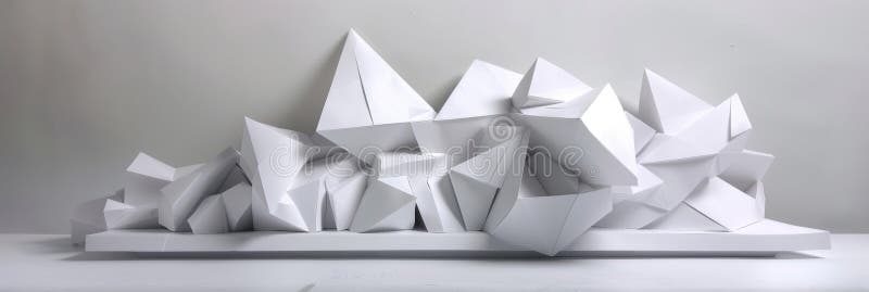 A Study in Geometry this Paper Sculpture Uses Various Shapes and Angles ...