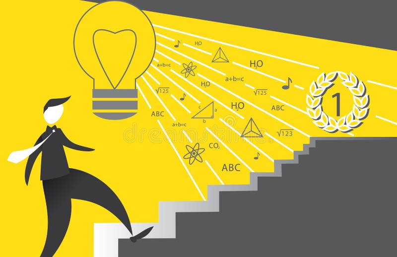 Study and get success stock illustration. Illustration of knowledge ...