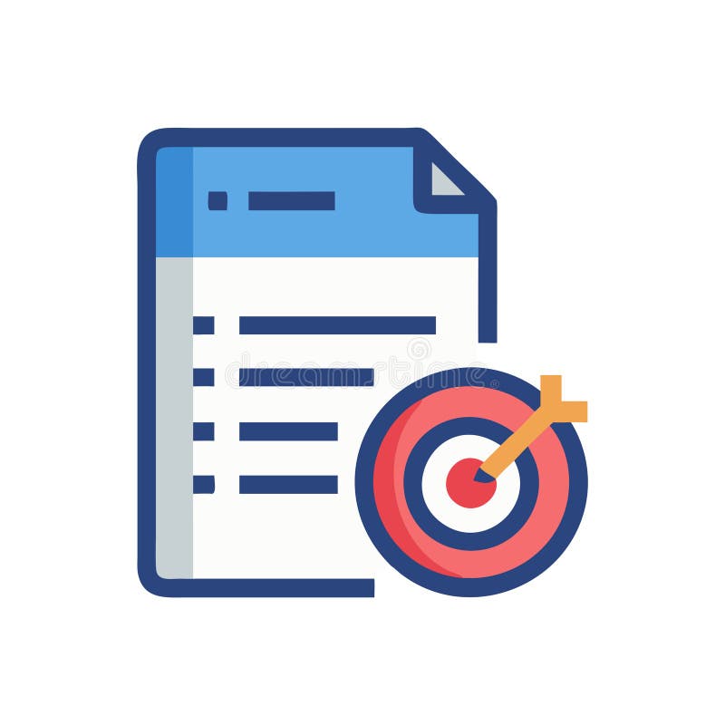 Study Goal Icon for Academic Success Stock Vector - Illustration of ...