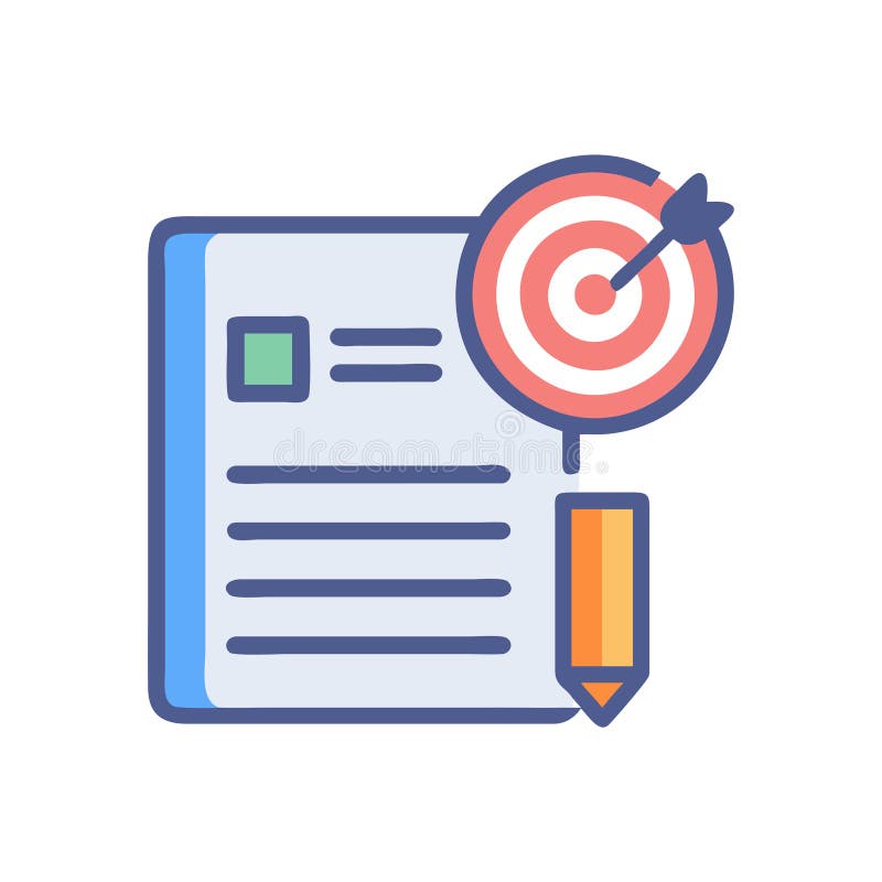 Study Goals Icon for Academic Achievement Stock Vector - Illustration ...