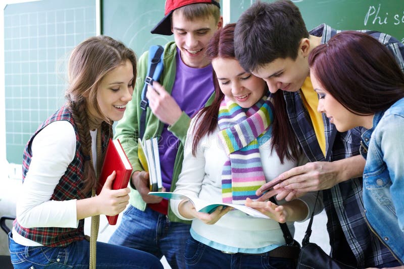 Study group in classroom stock photo. Image of portrait - 23233050