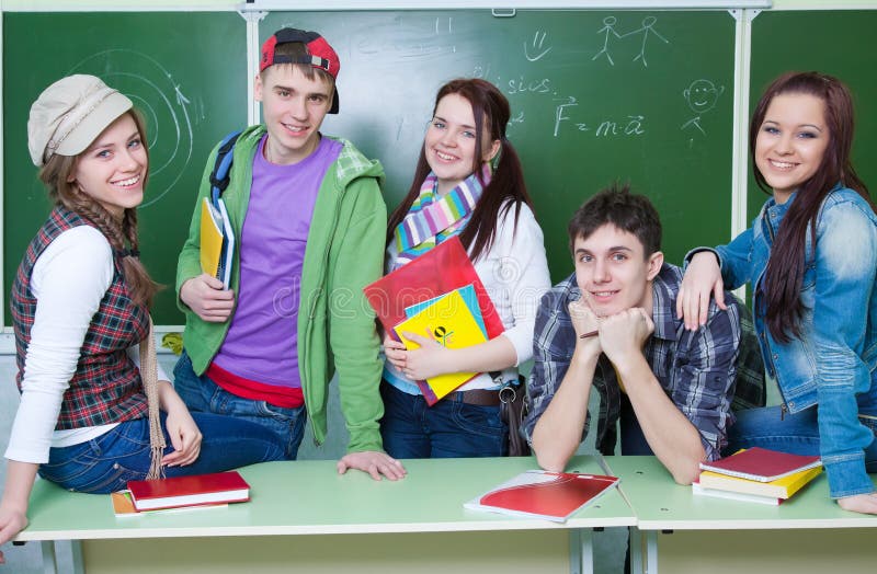 Study group in classroom stock photo. Image of portrait - 23233050