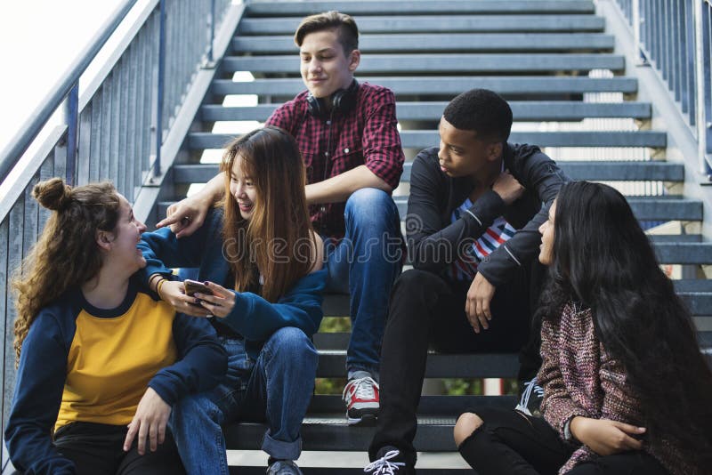 Study Group Project Brainstorming with Classmates Stock Image - Image ...