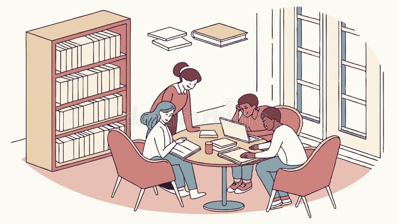 Study Group and Students Studying and Collaborative Learning Generative ...